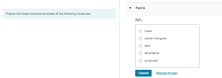 Solved Predict the three-dimensional shape of the following | Chegg.com