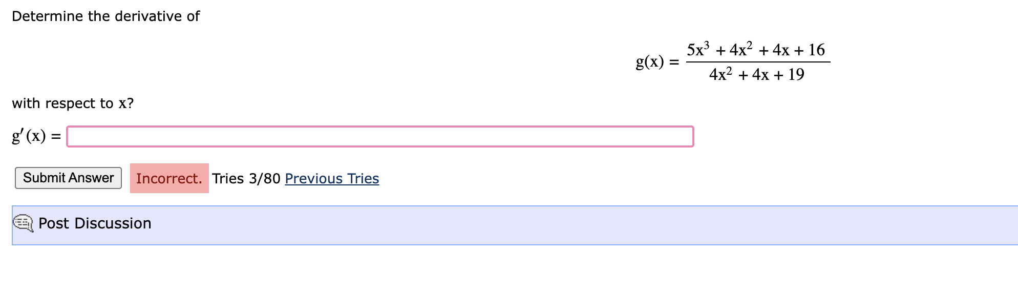 Solved Determine the derivative | Chegg.com