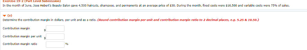 Solved Exercise 19-2 (Part Level Submission) In the month of | Chegg.com