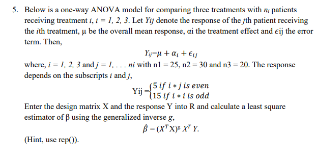 Solved Below is a one-way ANOVA model for comparing three | Chegg.com