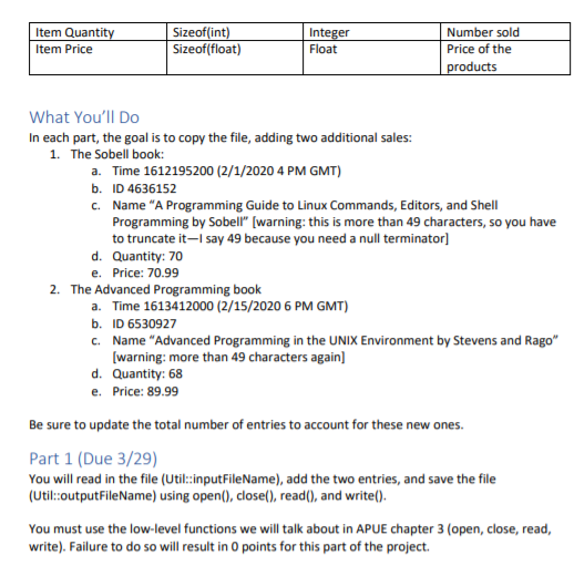 CS 3377 Project The goal: create several versions of | Chegg.com