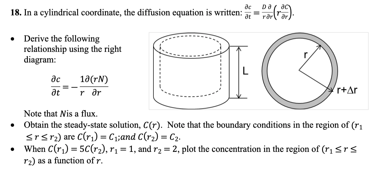 Solved Ꭰ Ꭶ ( [ 18. In a cylindrical coordinate, the | Chegg.com