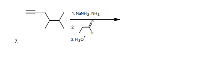 Solved 1. NaNH2,NH3 7. 3. H3O+ | Chegg.com
