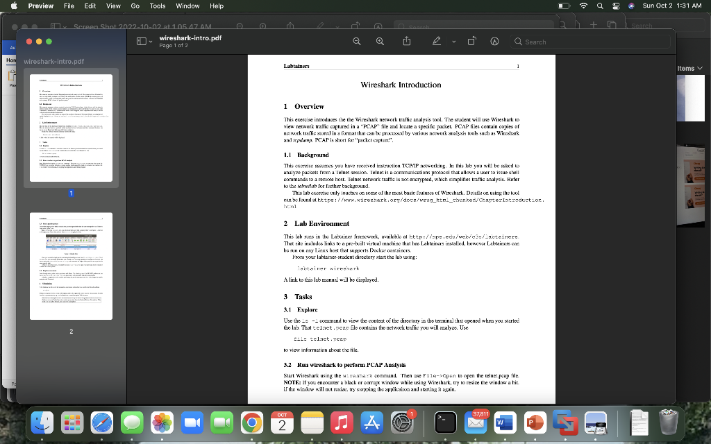 1 Overviev vieas netwark traffic captursd in a | Chegg.com
