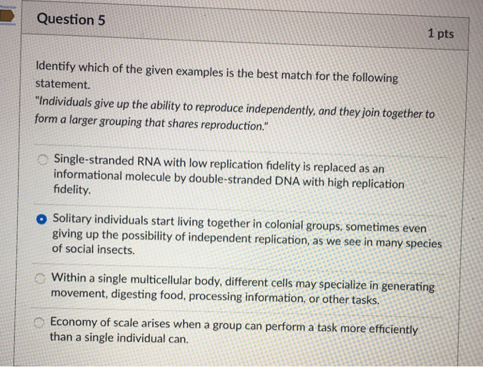 Solved Question 5 1 pts ldentify which of the given examples | Chegg.com Solved Question 5 1 pts ldentify which of the given examples | Chegg.com