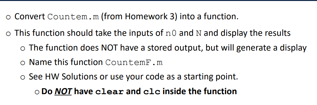 Solved Written in MATLAB code, the Countem.m code is pasted | Chegg.com