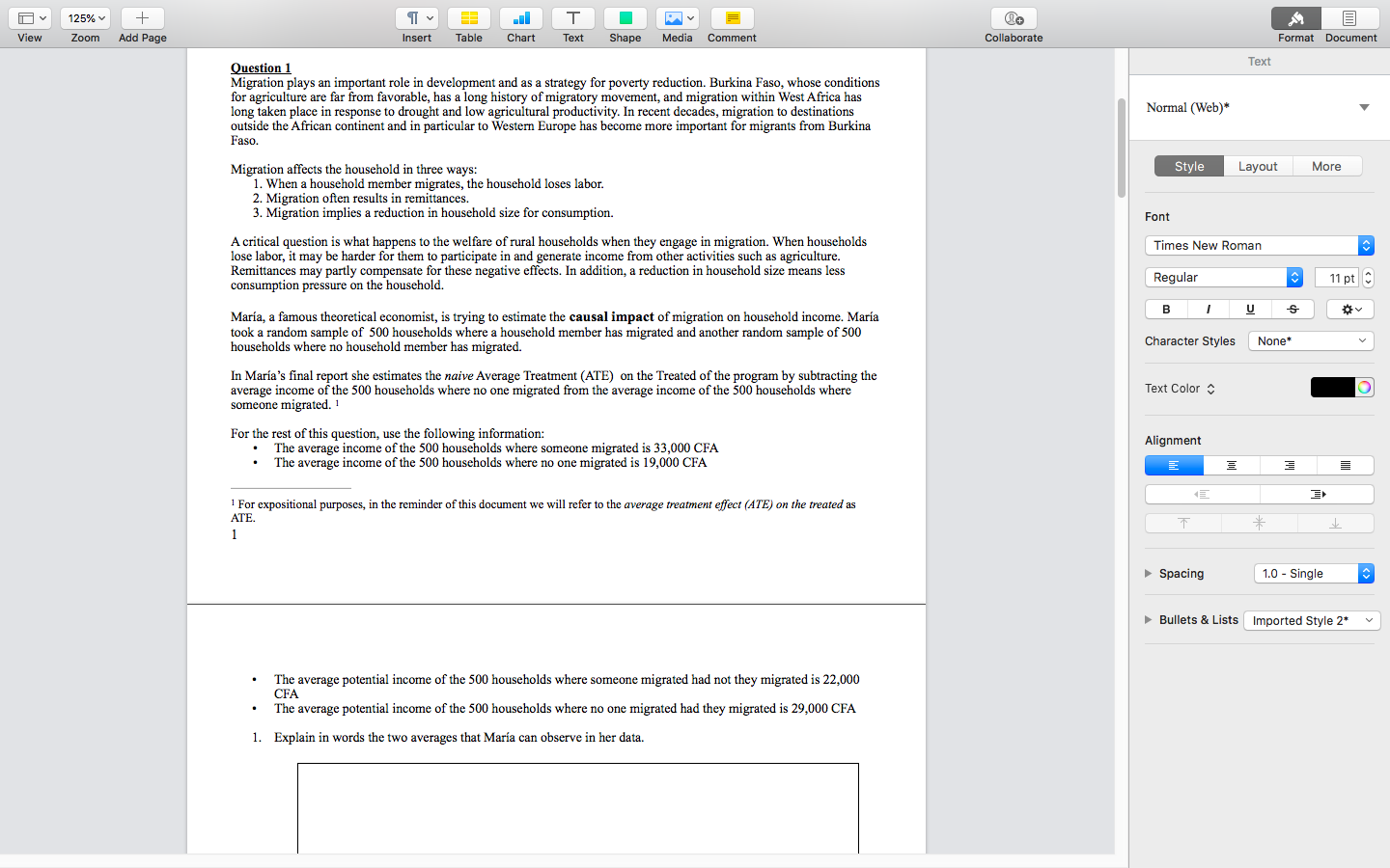 D View 125% Zoom + Add Page 1 Insert l T ID Chart | Chegg.com