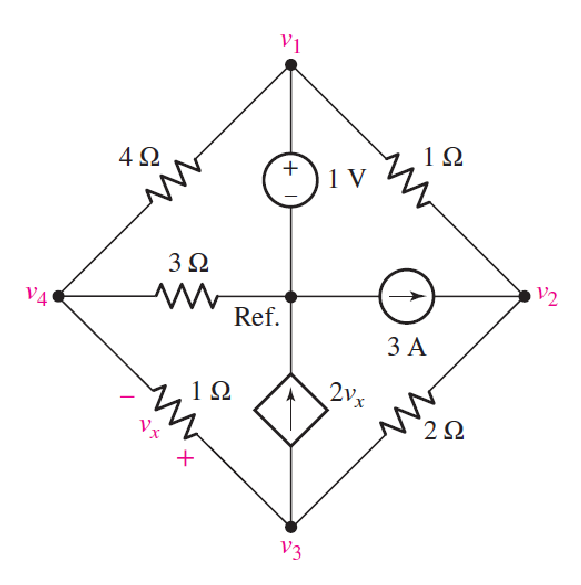 Solved find the voltages at each node | Chegg.com
