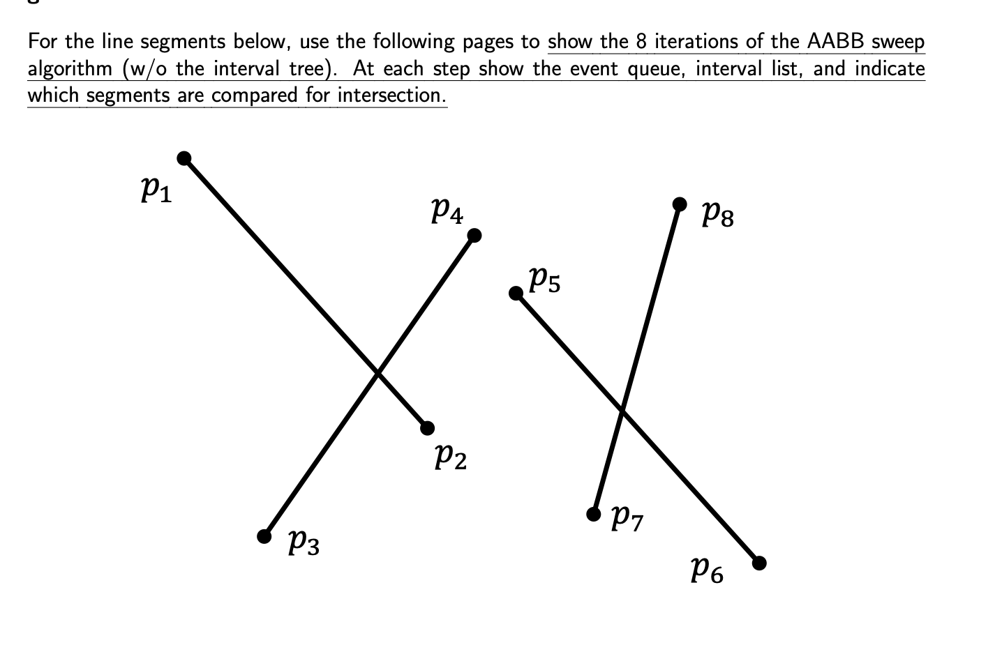 For the line segments below, use the following pages | Chegg.com