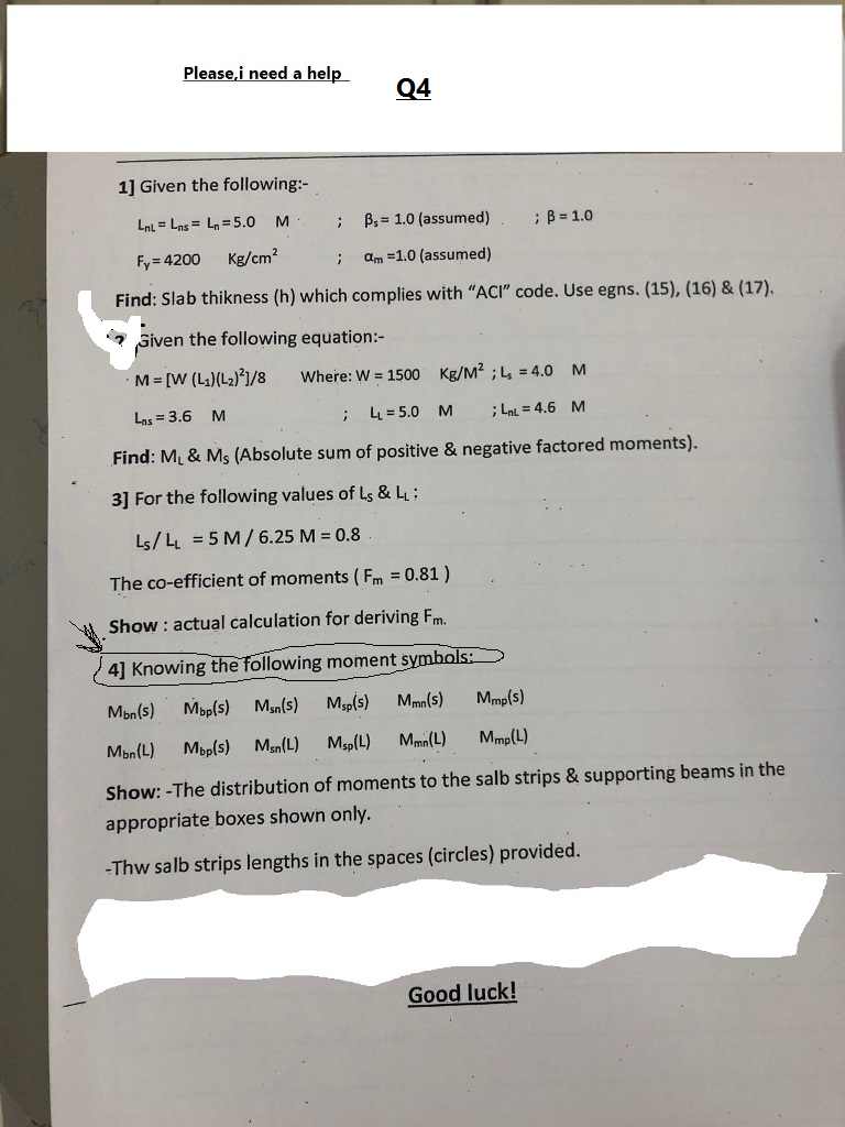 Solved P ease,i need a hel pQ4 1] Given the following | Chegg.com