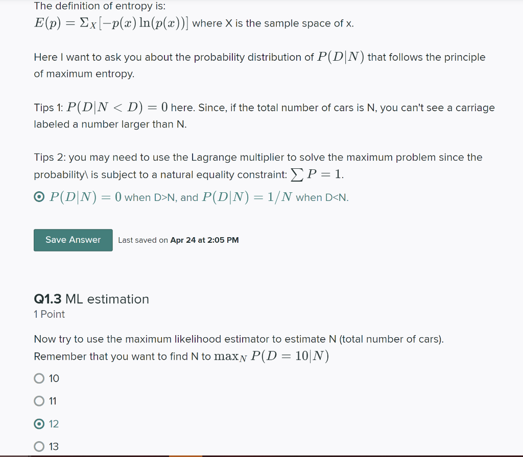 Solved Q1.1 Parameter estimation 1 Point Train in fog: | Chegg.com