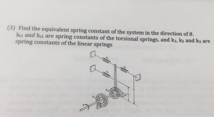 Solved Find the equivalent spring constant of the system in | Chegg.com