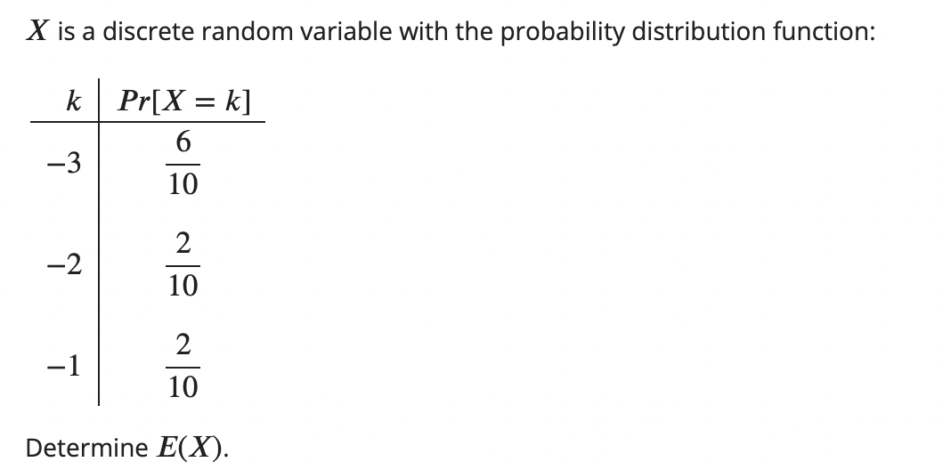 Solved X is a discrete random variable with the probability | Chegg.com
