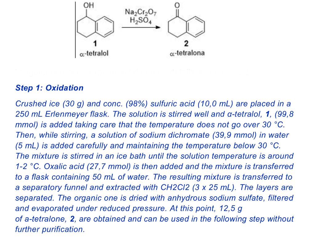 Solved If we have the oxidation reaction of α-Tetralol to | Chegg.com