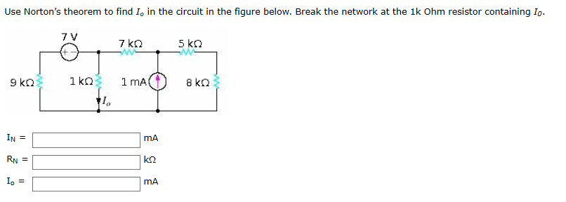 Solved Use Norton's theorem to find Io in the circuit in the | Chegg.com