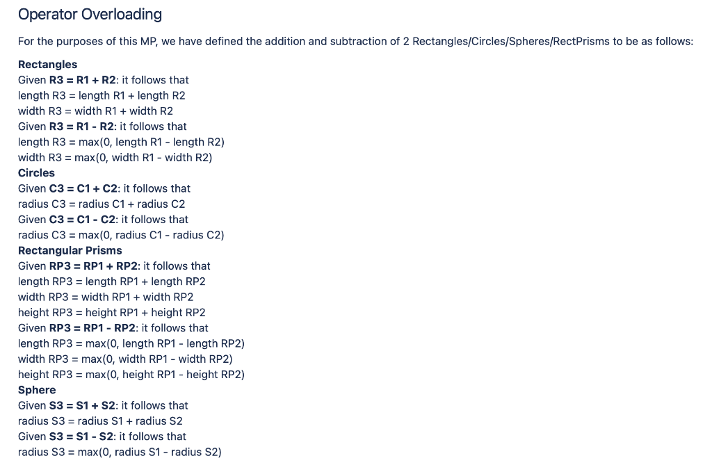 Your task in MP8 is to implement the Shape hierarchy | Chegg.com