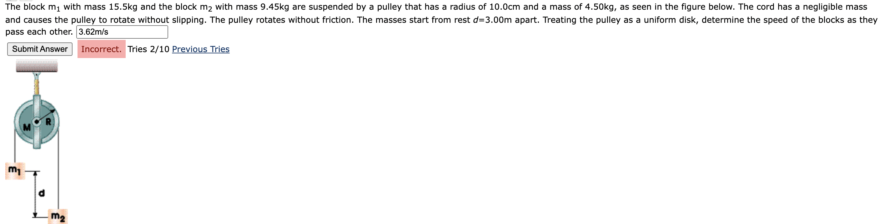 Solved pass each other. Tries 2/10 Previous Tries | Chegg.com
