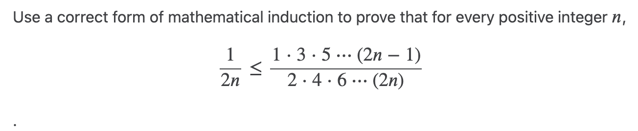 Solved Use a correct form of mathematical induction to prove | Chegg.com
