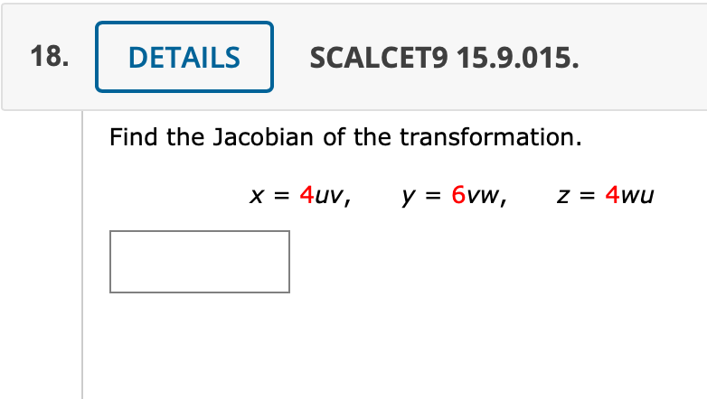 Solved Find the Jacobian of the | Chegg.com