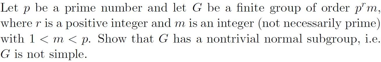Solved Let p be a prime number and let G be a finite group | Chegg.com