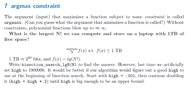 7 argmax constraint The argument (input) that | Chegg.com