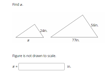 Solved Find x. Figure is not drawn to scale. | Chegg.com