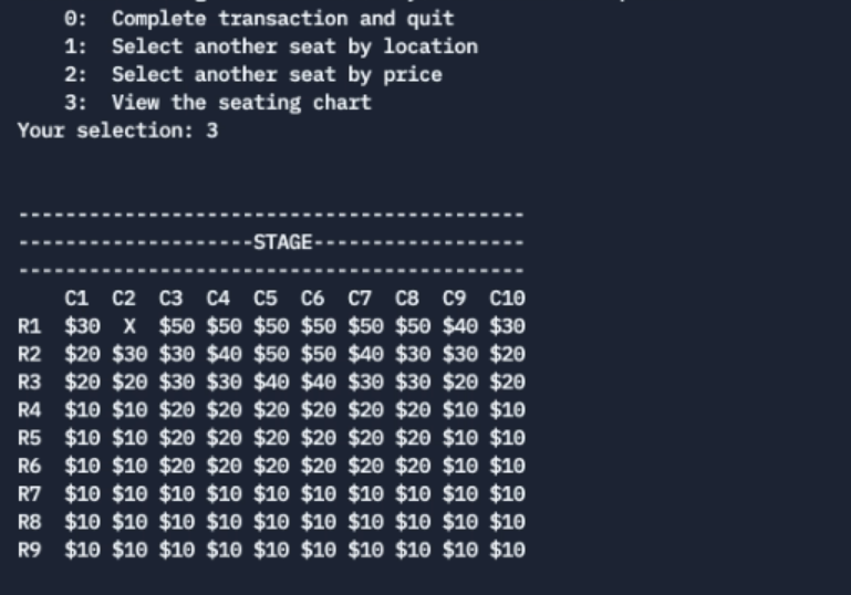 Solved -STAGE C1 C2 C3 C4 C5 C6 C7 C8 C9 c10 R1 $30 $40 $50 | Chegg.com