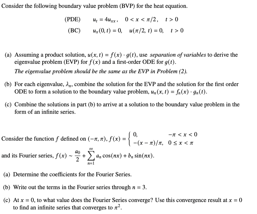 Solved Consider the following boundary value problem (BVP) | Chegg.com