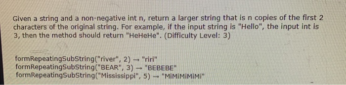 Solved larger string that is n copies of the first 2 Given a | Chegg.com