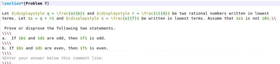 Solved \section*{Problem 7} = Let $\displaystyle q | Chegg.com