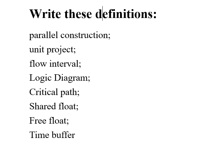 Solved Write these definitions: parallel construction; unit | Chegg.com
