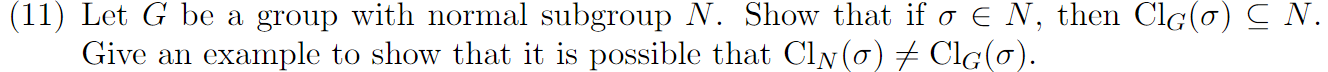 Solved (7) List the conjugacy classes S5 (there are 7) and | Chegg.com