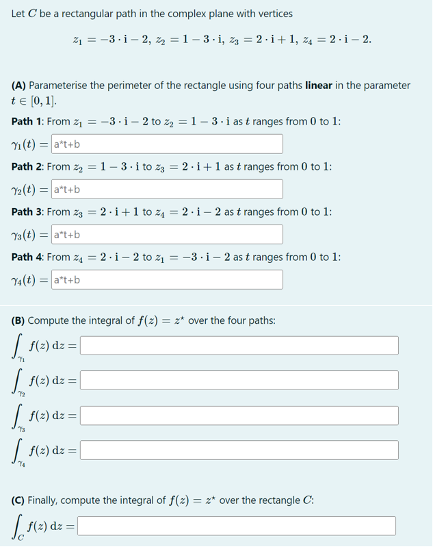 Solved Let C be a rectangular path in the complex plane with | Chegg.com