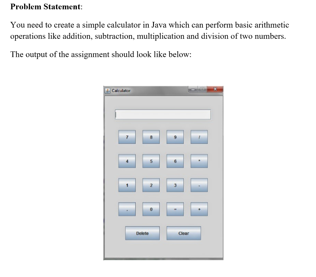Solved Problem Statement: You need to create a simple | Chegg.com