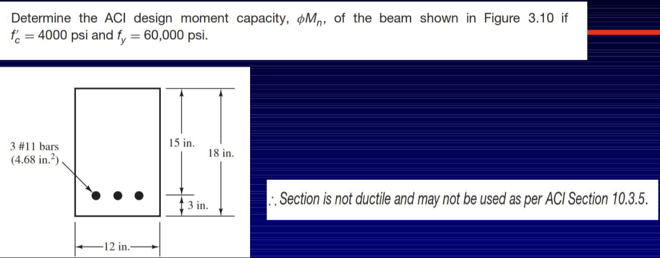 Solved Determine the ACl design moment capacity, ϕMn, of the | Chegg.com