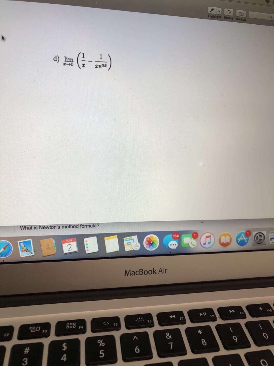 Solved Highlight Rotate Markup 1 2-0 2 хеа What is Newton's | Chegg.com
