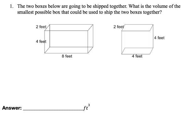 Solved The two boxes below are going to be shipped together. | Chegg.com
