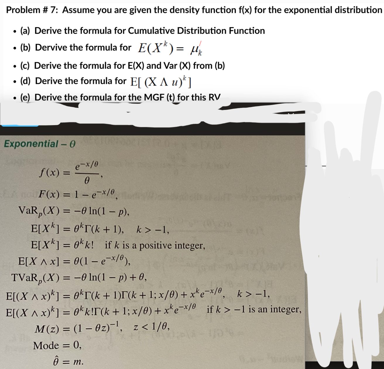 Solved Problem # 7: Assume you are given the density | Chegg.com