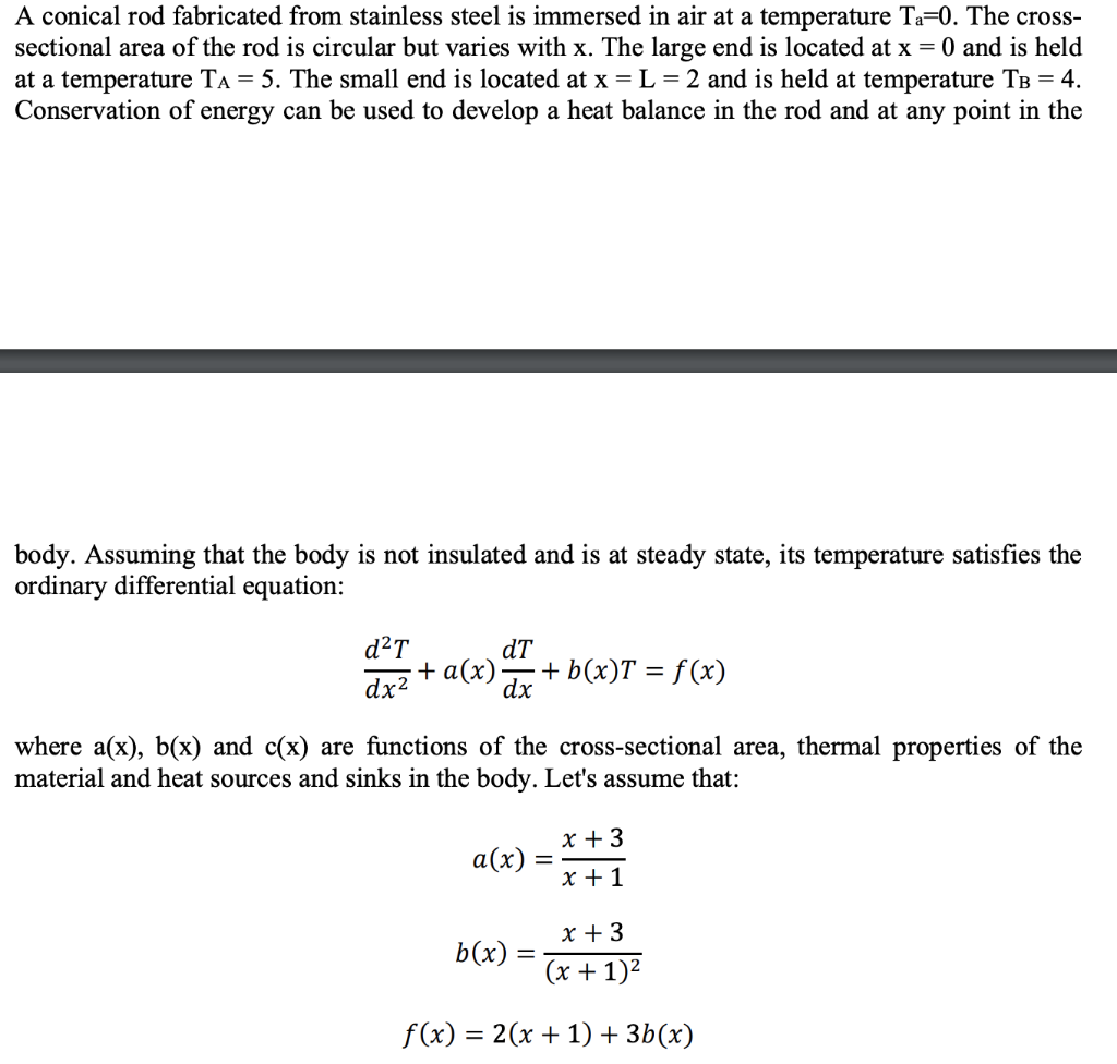 Solved Matlab Coding Only A Re Write The 2nd Order Ode 1039