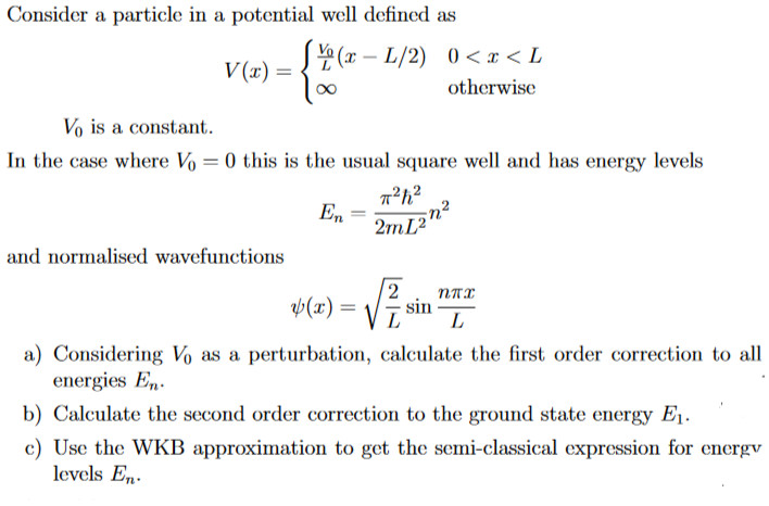 Solved Particle in an infinite square well | Chegg.com