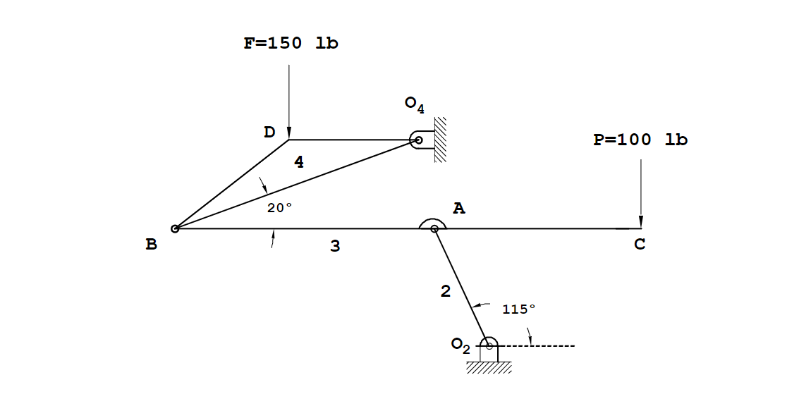 Solved Find the input torque T2 applied to link 2 to | Chegg.com