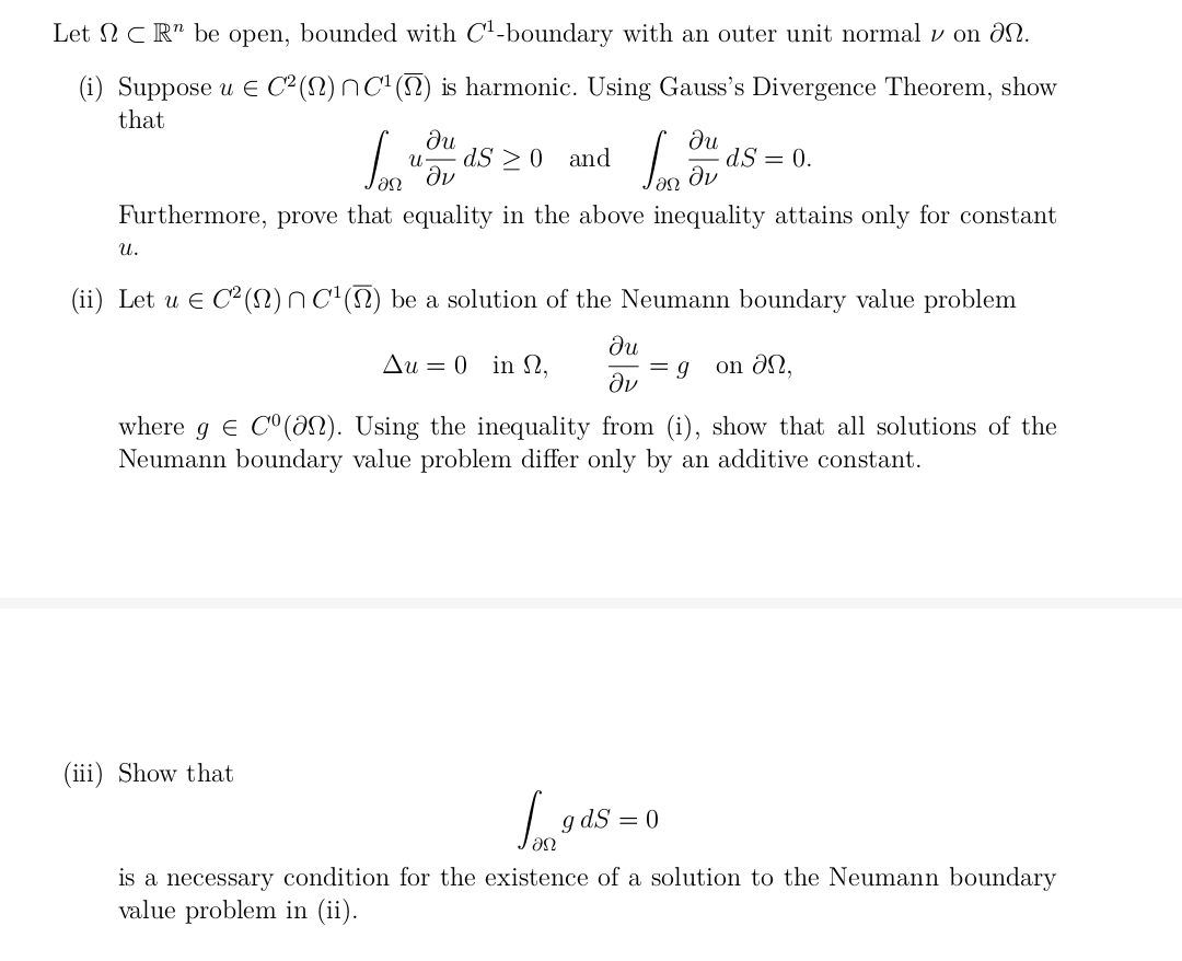 Solved Let Ω⊂Rn be open, bounded with C1-boundary with an | Chegg.com