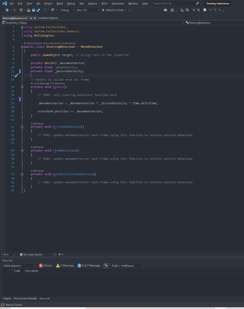 Solved \ This is to be done in Unity. The assignment is | Chegg.com