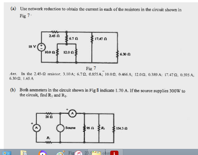 Solved (a) Use network reduction to obtain the current in | Chegg.com