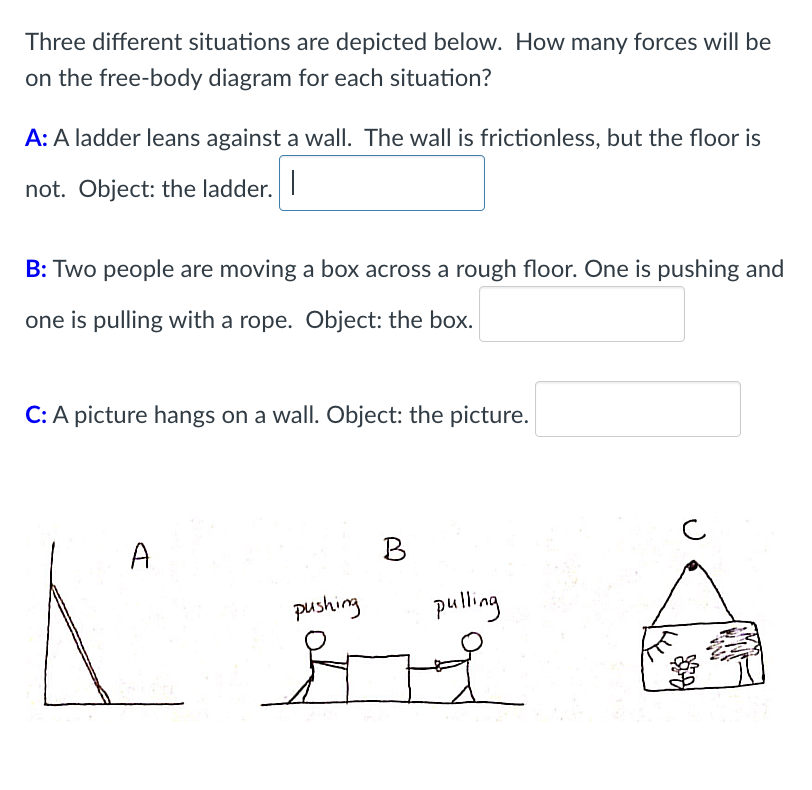 Solved Three different situations are depicted below. How | Chegg.com