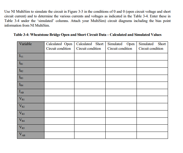 Solved Use NI MultiSim to simulate the circuit in Figure 3-3 | Chegg.com