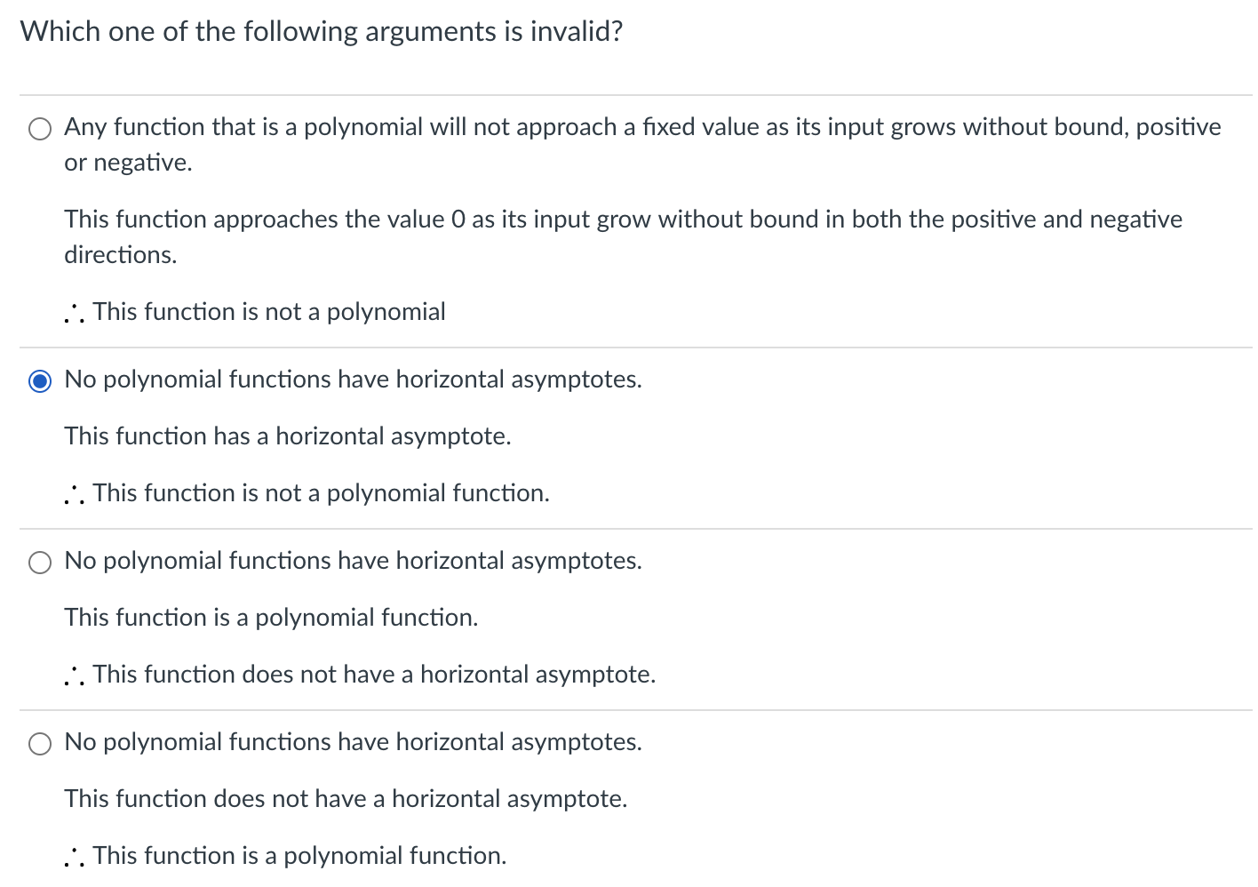 Solved Which one of the following arguments is invalid? Any | Chegg.com