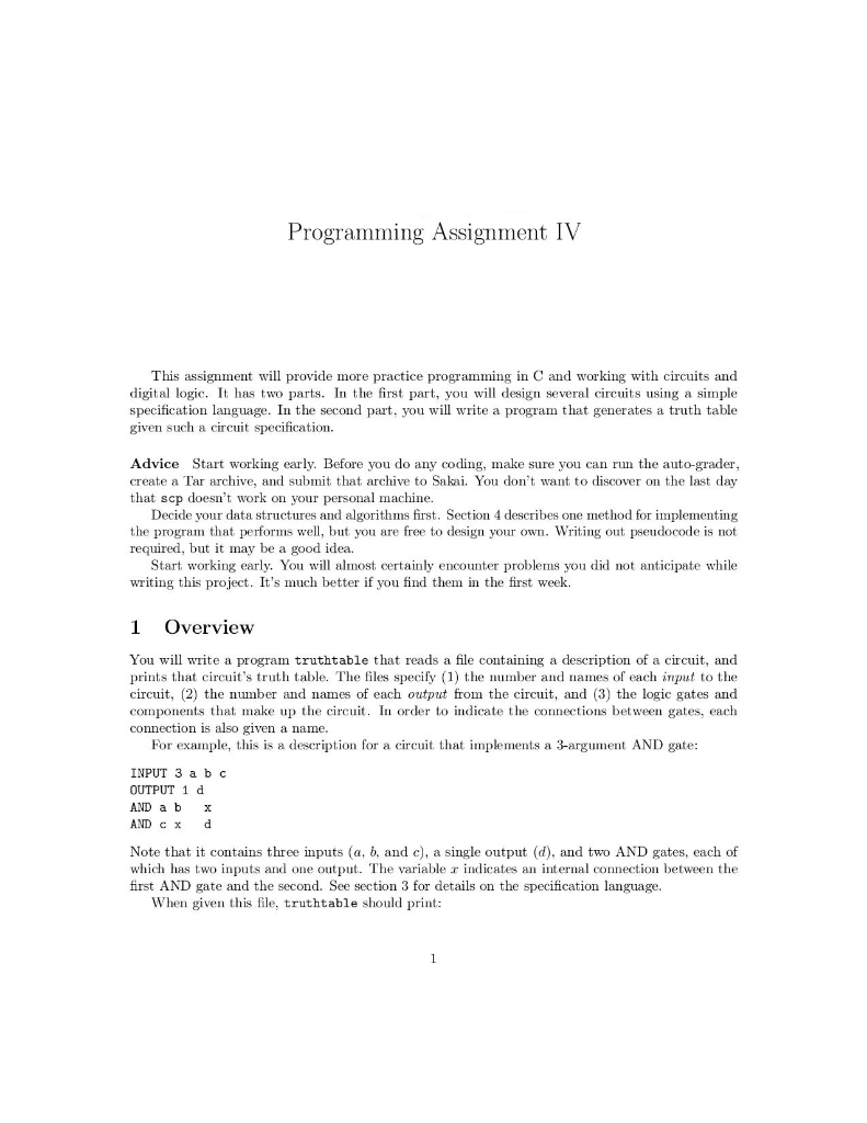 Programming Assignment IV This assignment will | Chegg.com