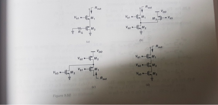 Solved 9.17. Determine the output impedance of the stages | Chegg.com