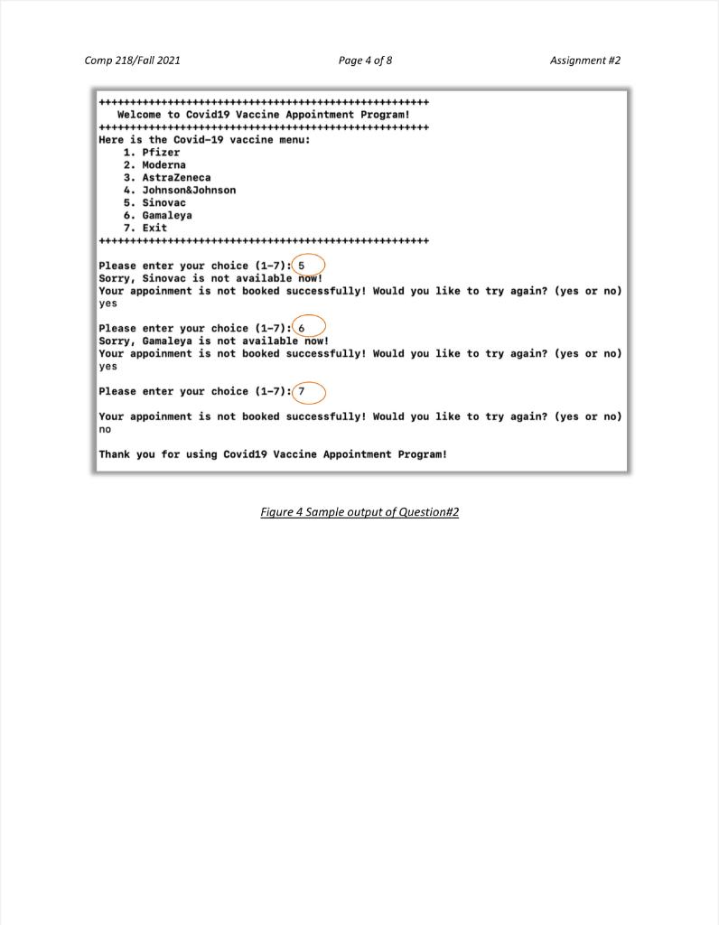 Solved Comp 218/Fall 2021 Page 4 of 8 Assignment #2 | Chegg.com